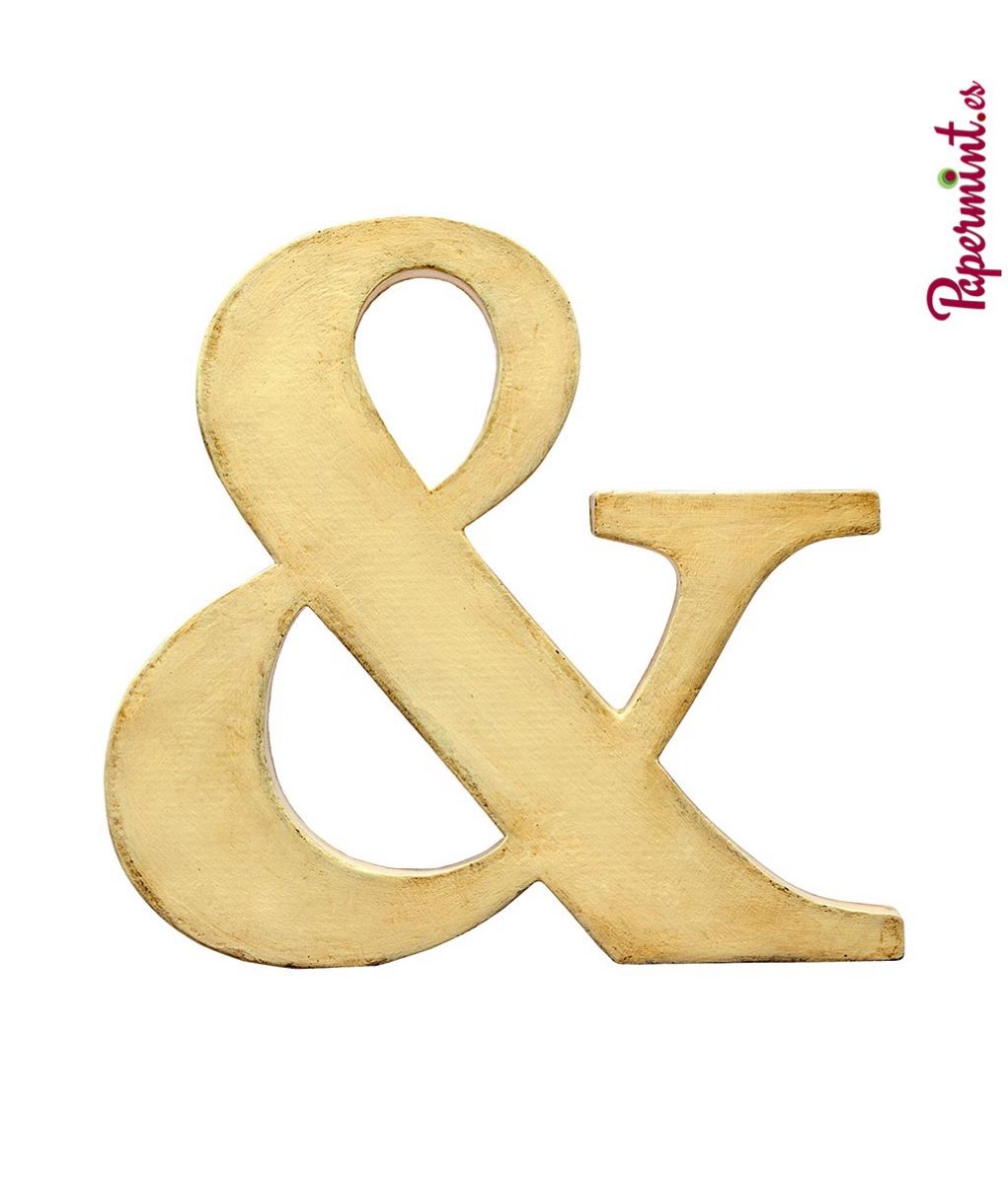 Letra decorativa ampersand. Regalos de boda Papermint