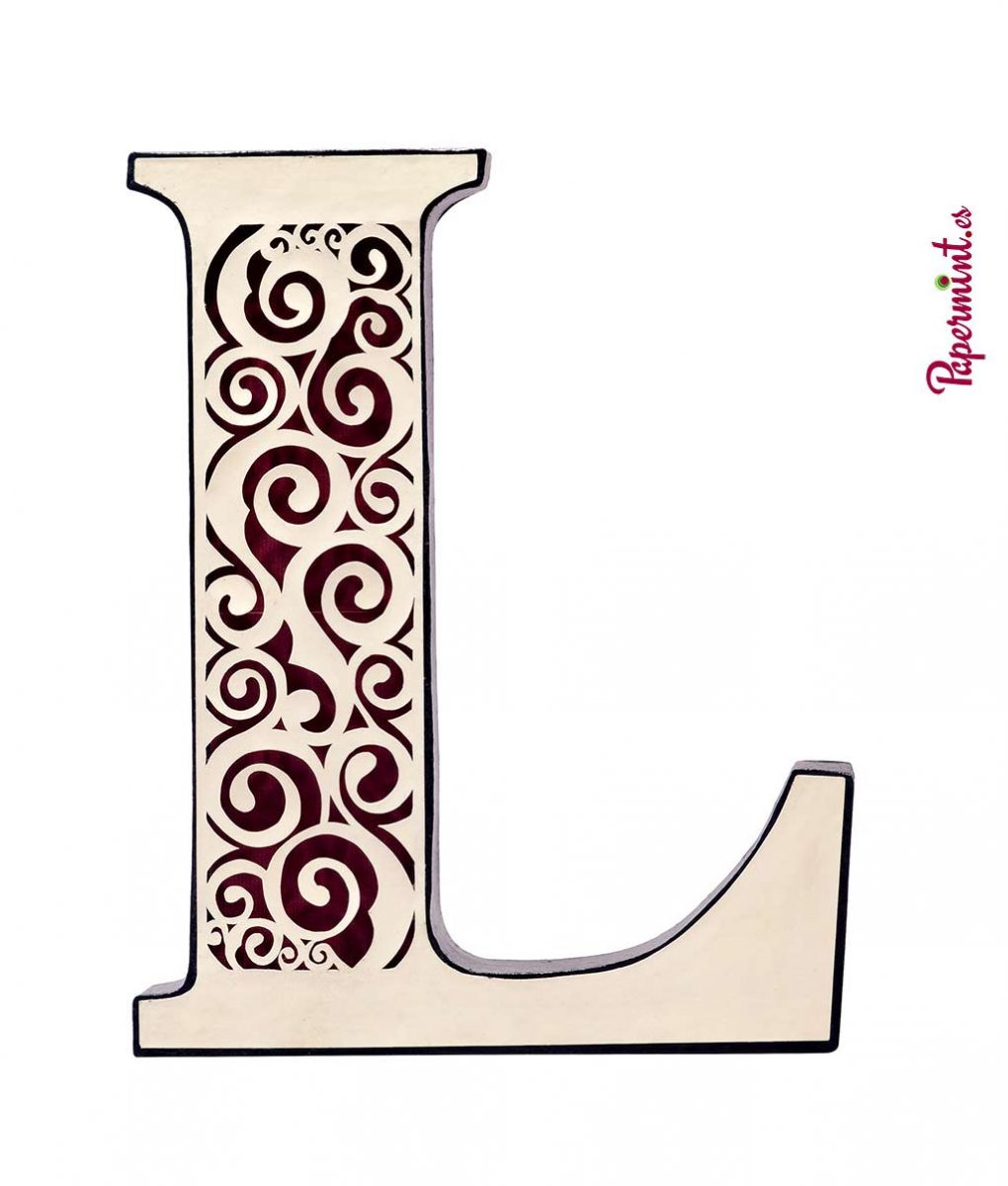 Letra decorativa espirales - Papermint