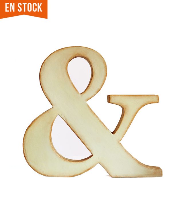 Ampersand color vainilla. Letra decorativa - Papermint