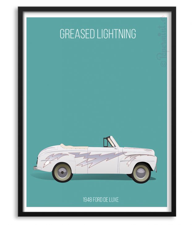 Póster del coche "Greased Lightning" - película Grease - Papermint
