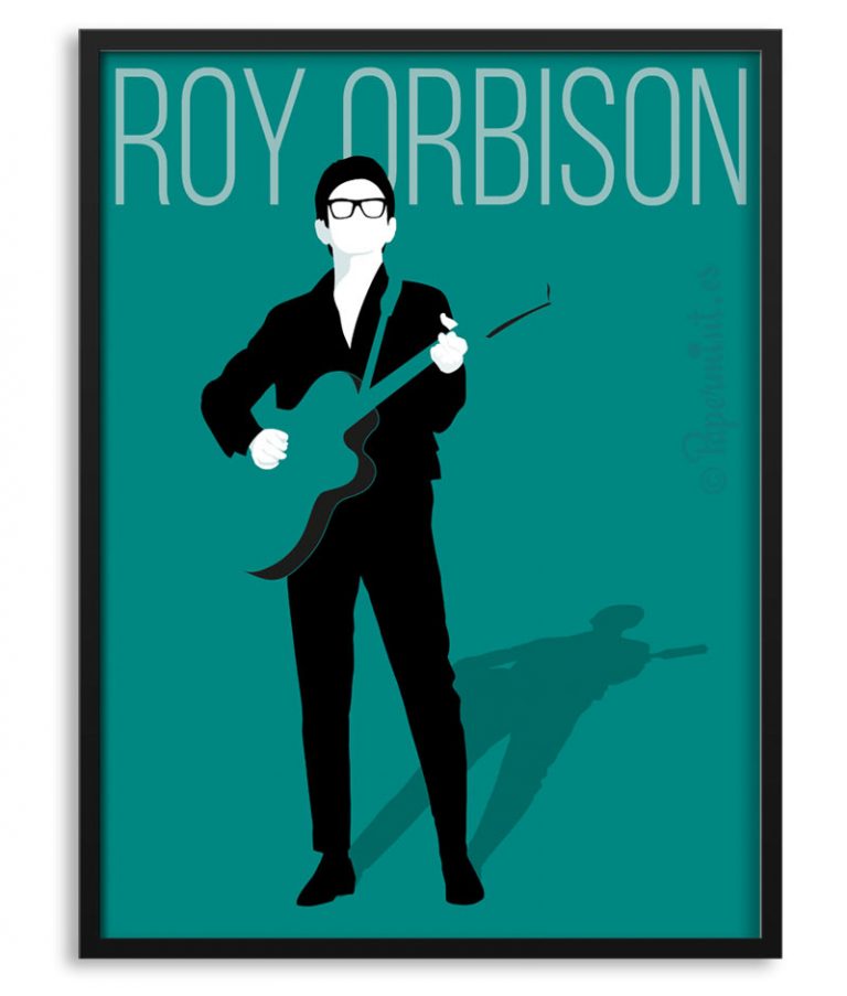 Póster de Roy Orbison con ilustración personalizada - Papermint
