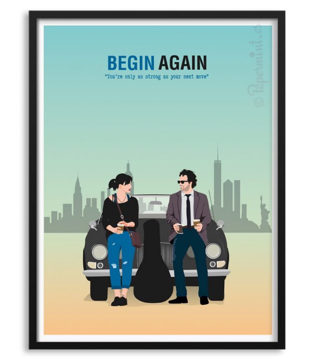 Póster de "Begin Again" - Ilustración personalizada - Papermint