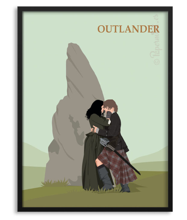 Póster OUTLANDER. Ilustración personalizada Papermint